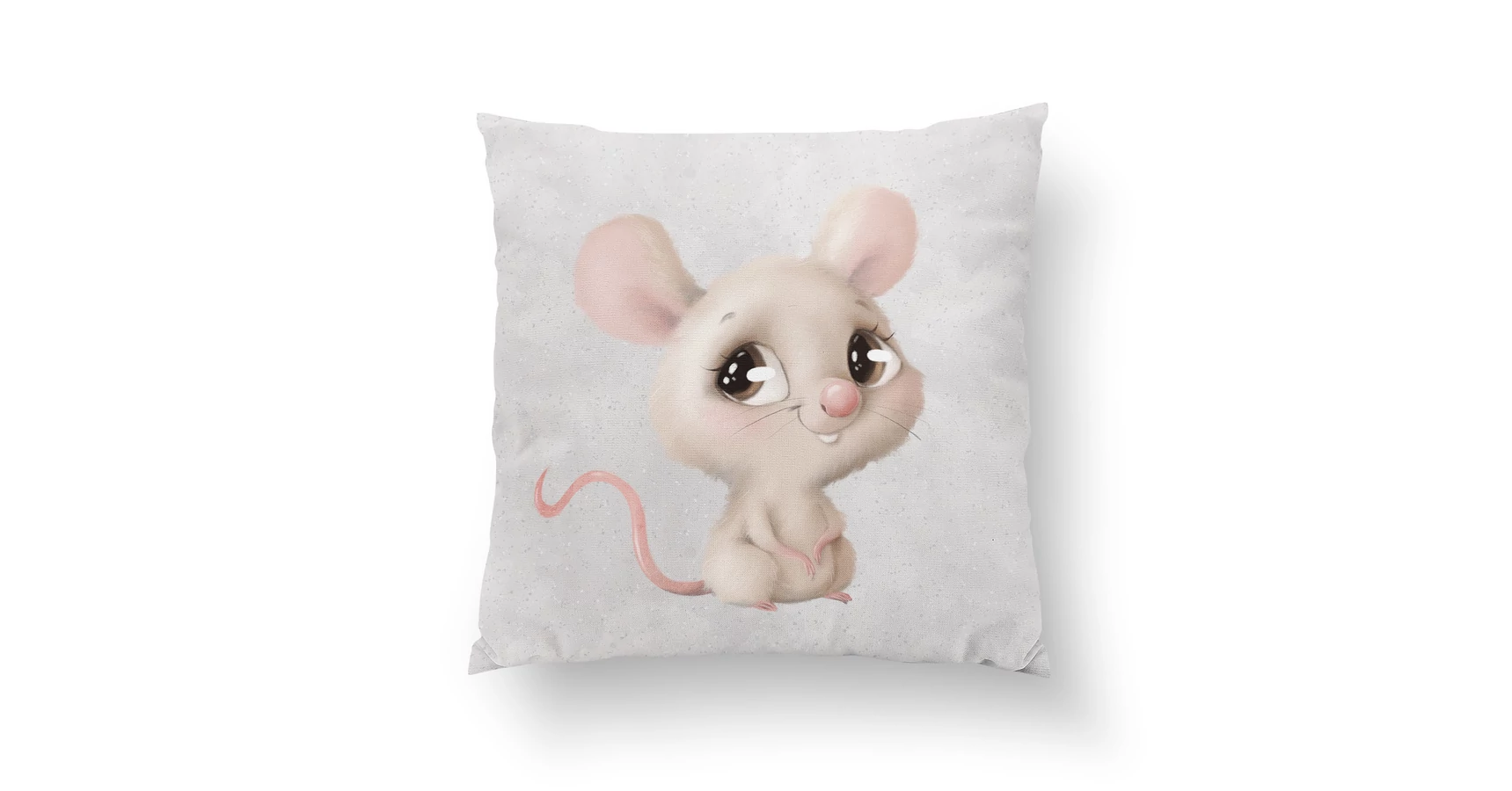 Prémium pamutvászon panel 38x38 cm, Csillogó szemű egérke