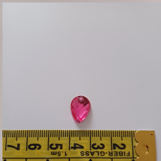 Dekor kristály, vízcsepp formájú, pink színben | Csipke Csodái méteráru ...